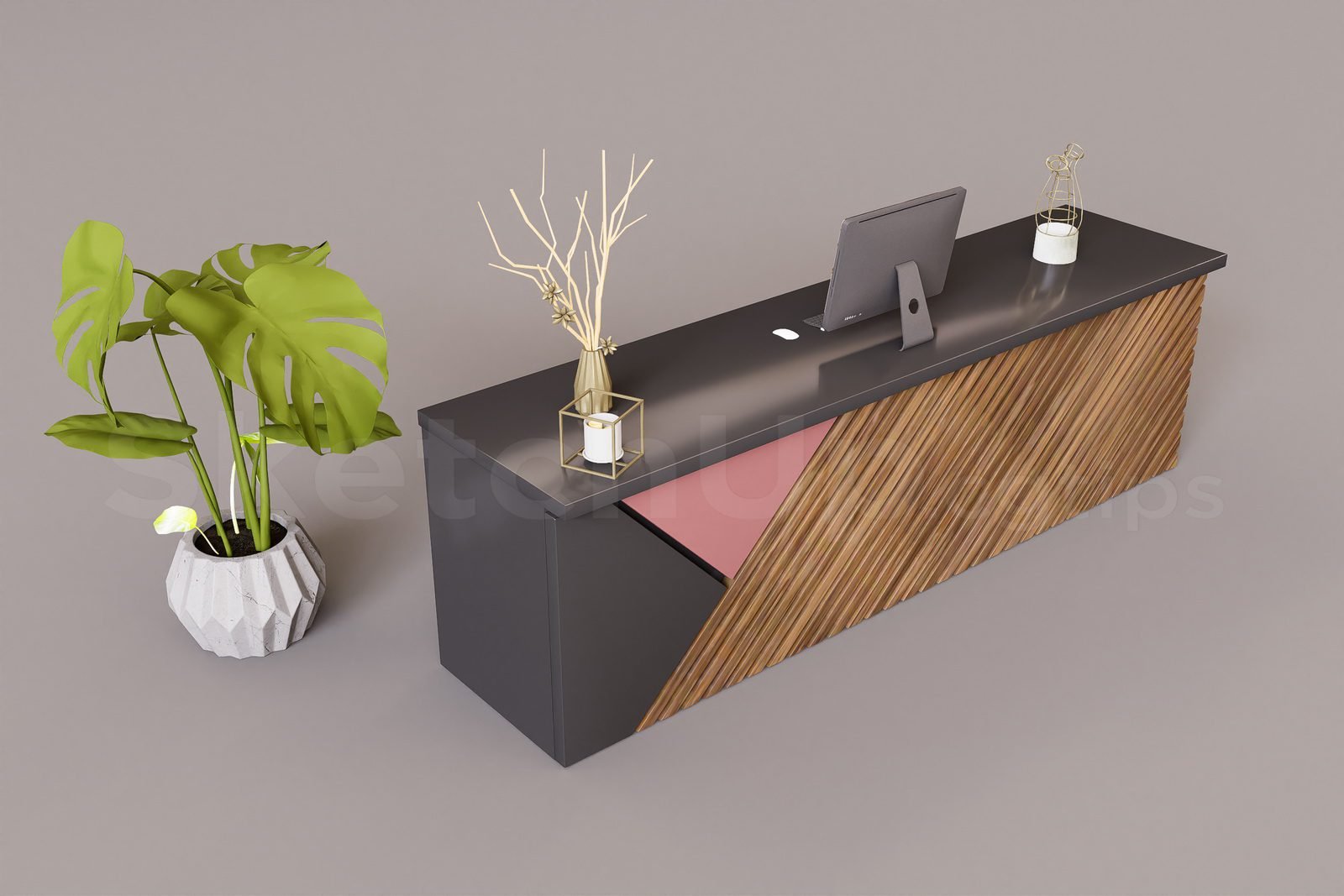 20390. تنزيل طراز مكتب استقبال رسم مرسم مجاني « Sketchup Blocks